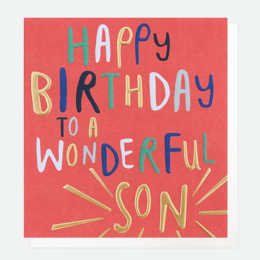 Text Birthday Card For Son By Caroline Gardner Blightys